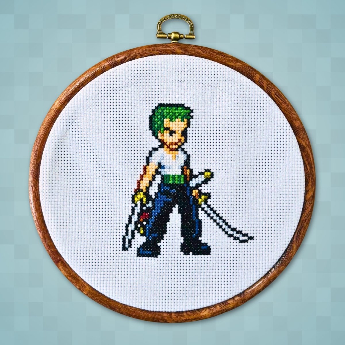 One Piece Zoro Cross Stitch Pattern